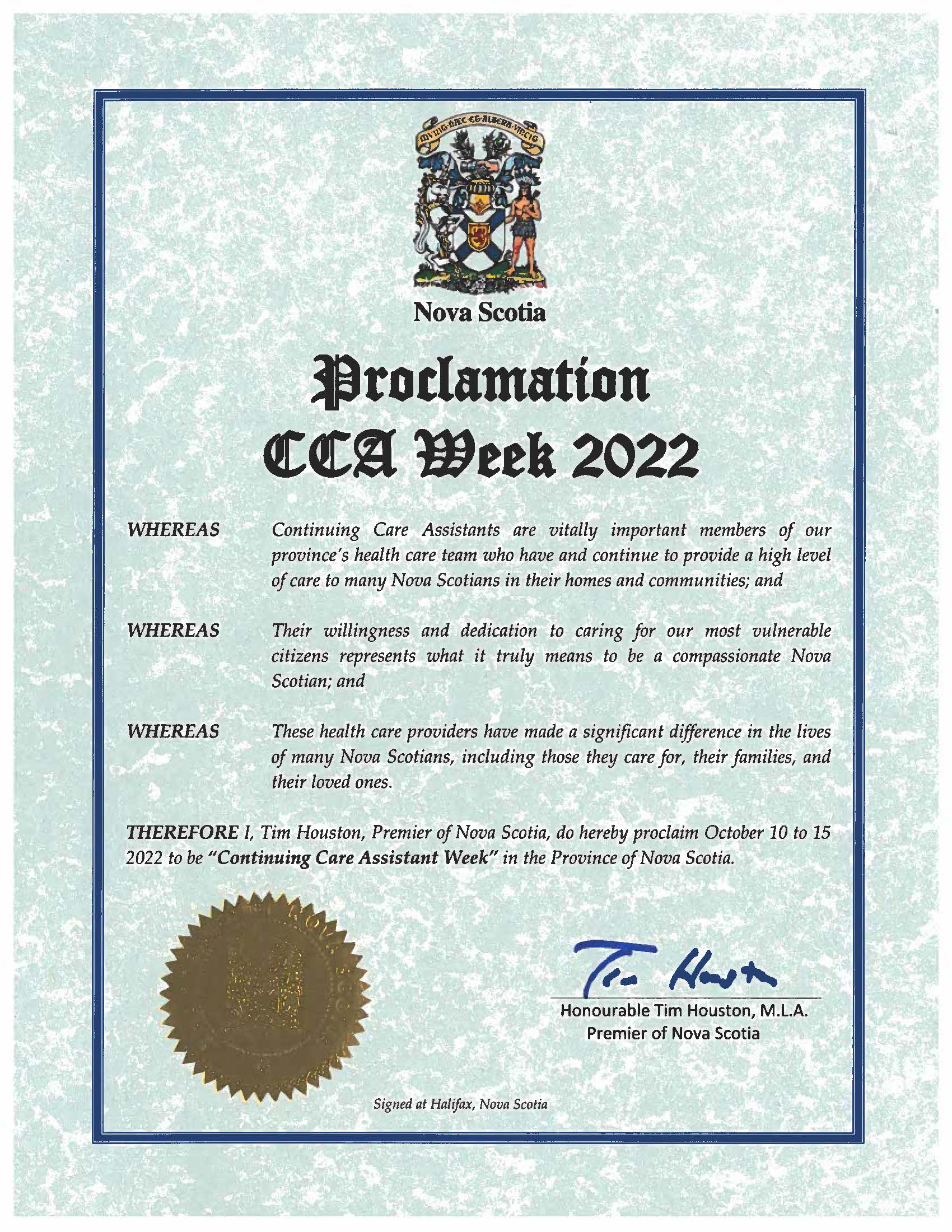 October 10 to 15, 2022 is CCA Week! – NSGEU
